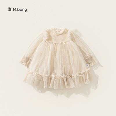 【春】儿童裙子（甜美网纱蝴蝶结珍珠裙）CQ26192