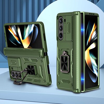 适用三星Z Fold6折叠屏铰链全包防摔手机壳Fold5车载磁吸Fold8 Ultra铠甲保护套Fold7指环支架肤感硬壳