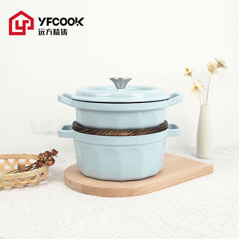 远方/YFcook珐琅锅不粘锅锅具套装煲汤锅家用煎锅汤锅焖焗四件套