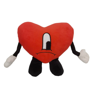 跨境新款Un Verano Sin Ti Bad Bunny plush爱心毛绒玩具
