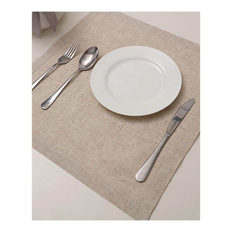 Hemstitched Cotton Napkins Cloth Dinner White Table Napkin B_虎窝淘