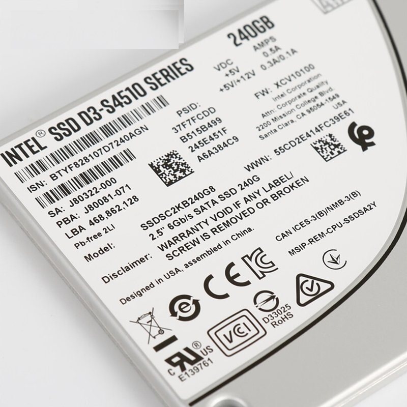 Intel/英特尔S4500 S4510 240G 480G SSD企业级固态硬盘 sata3.0_虎窝淘