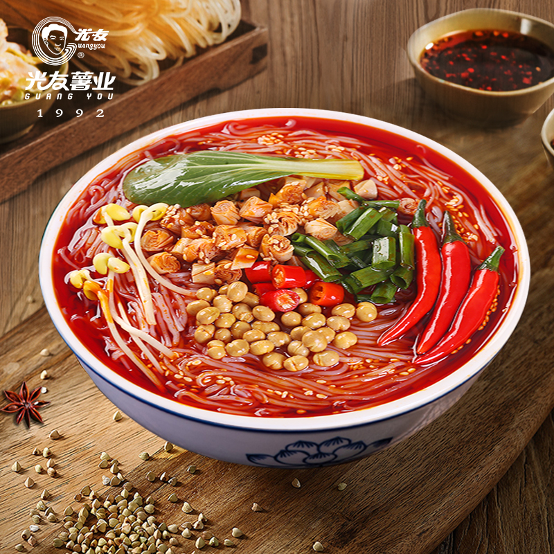 光友粉丝酸辣粉105g*5袋速食方便红薯粉丝四川特产方便粉条细粉丝_虎窝淘