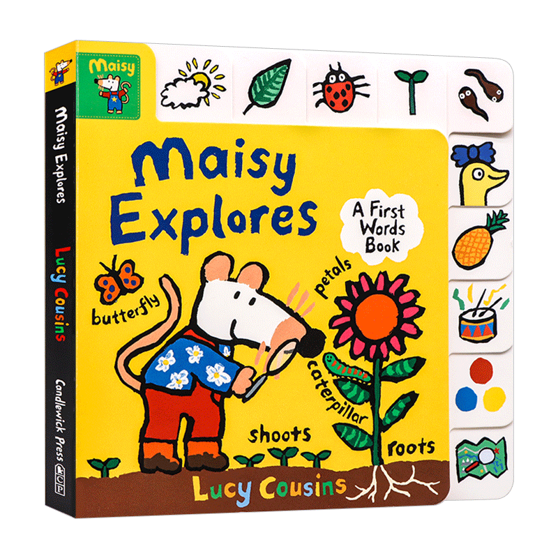 小鼠波波探索系列 科普单词书 英文原版绘本 Maisy Explores A First Words Book 儿童英语启蒙认知纸板书 ...