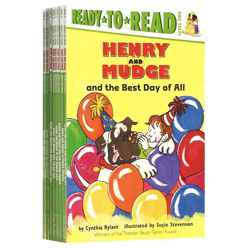 Ready To Read英文原版汪培珽第二阶段进口书籍 Henry and Mudge系列亨利和玛吉8本套装 5-12岁儿童情商管理读物桥梁 ...