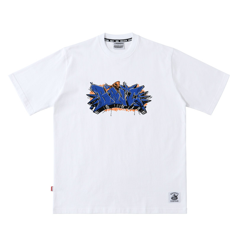 bboy宽松t恤重磅街舞嘻哈滑板运动短袖 hiphop popping涂鸦_虎窝淘