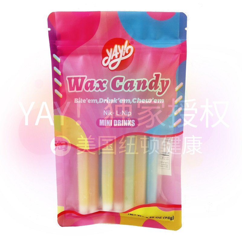 现货美国Nik L Nip Wax candy网红同款可食用蜡瓶糖YAY蜡棍糖爆浆_虎窝淘