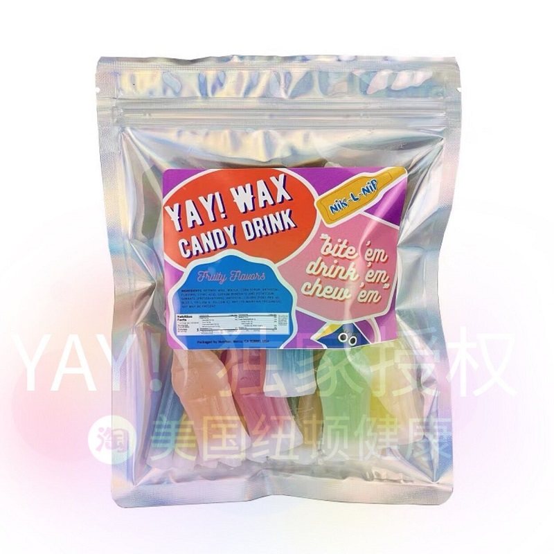 现货美国Nik L Nip Wax candy网红同款可食用蜡瓶糖YAY蜡棍糖爆浆_虎窝淘