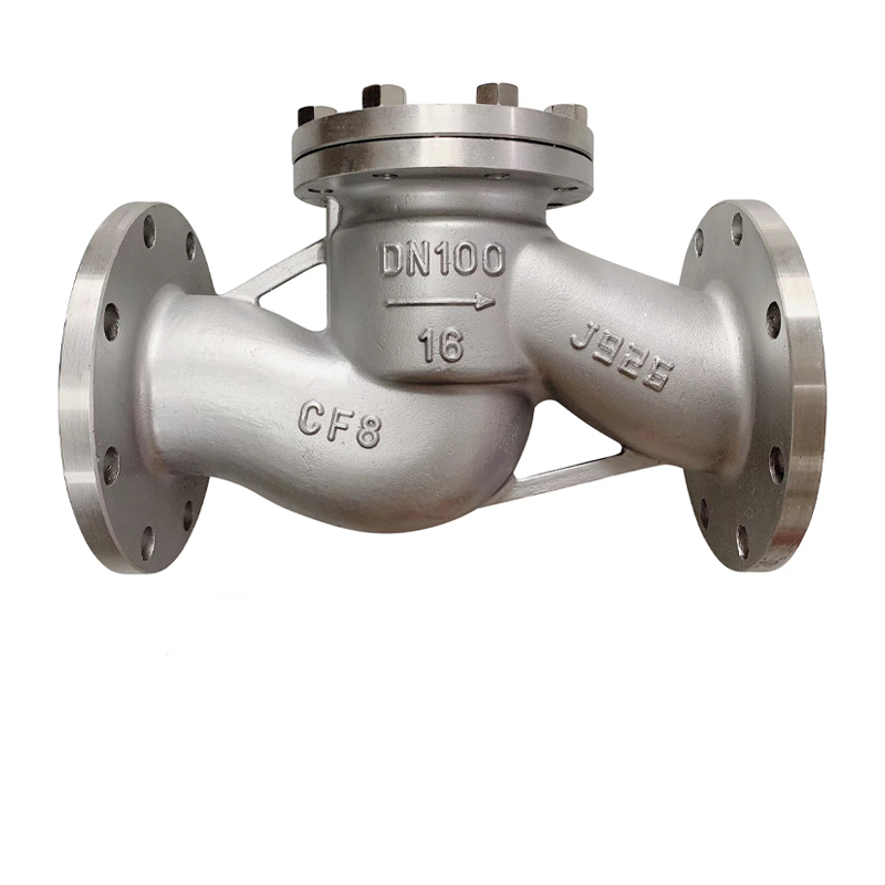 304不锈钢升降式止回阀 H41W-16P水平卧式法兰连接阀单向逆止阀门_虎窝淘