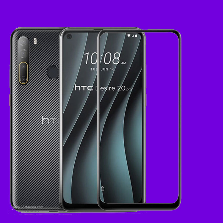 HTC U20钢化膜D20 Pro电镀全胶D20+手机膜D19+/D19S玻璃贴_虎窝淘