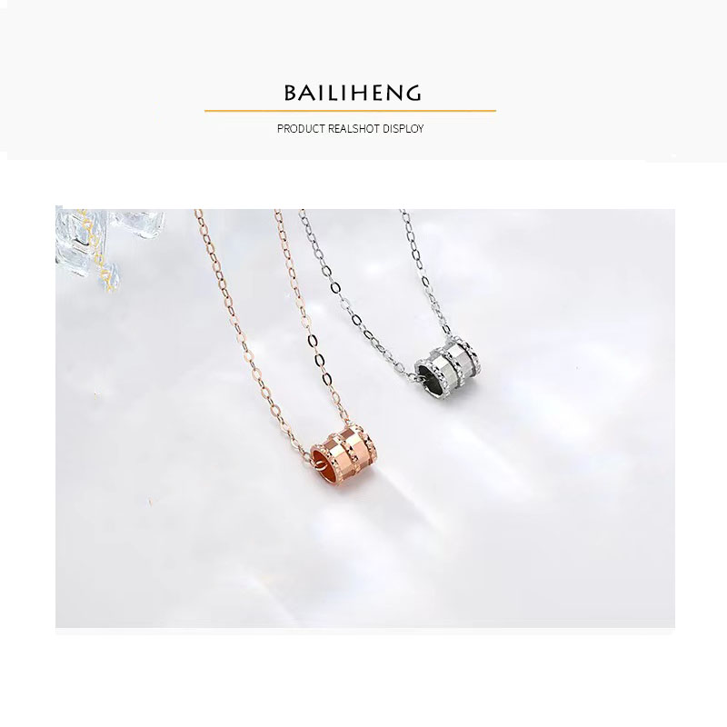 S925纯银小蛮腰项链女日韩气质小众轻奢吊坠锁骨链特色银饰饰品_虎窝淘