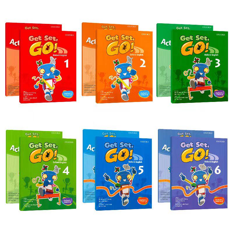 包邮现货牛津出版社3-6岁启蒙幼儿英语get set go（学生用书+练习册） 1级别幼儿园小班TPR教学舞蹈律动支持点读笔点读学生套装_虎窝淘