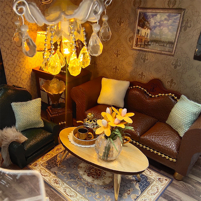 Hongda diy cabin building dream high pavilion handmade assembled model ...