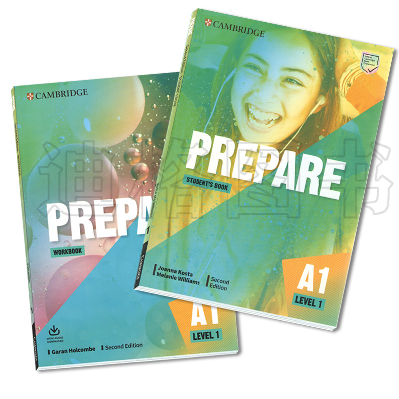 原版进口剑桥出版社Prepare A1 Level 1.2.3.4.5.6.7学生包剑桥少儿英语考级教材一级别含课本+练习册随书附带激活码免费下载音频_虎窝淘