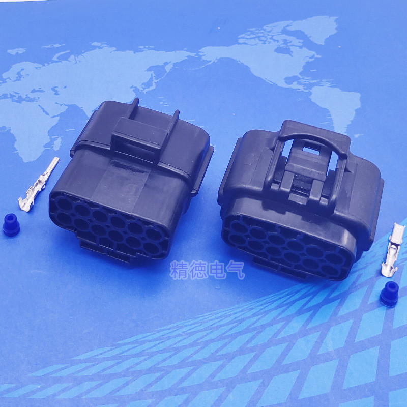 12线汽车公母防水连接器接插件线束对插接头 174661-2接线端子_虎窝淘
