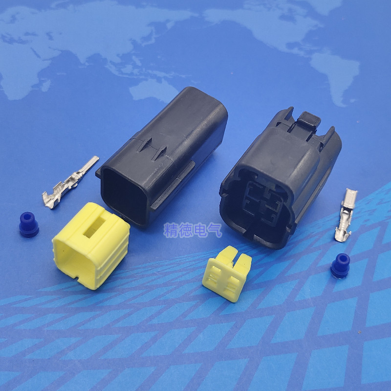 4P连接器174257-2防水接插件 174259-2接线器接线端子公母对插头_虎窝淘