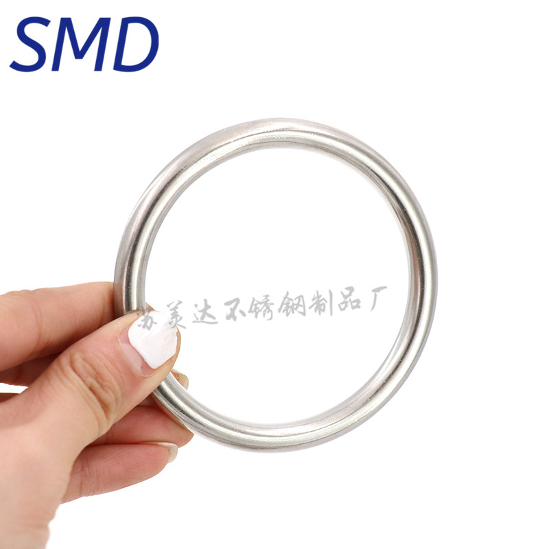 304不锈钢无痕圆环圆圈O型环吊环实心无缝钢环吊床瑜伽连接环钢圈_虎窝淘
