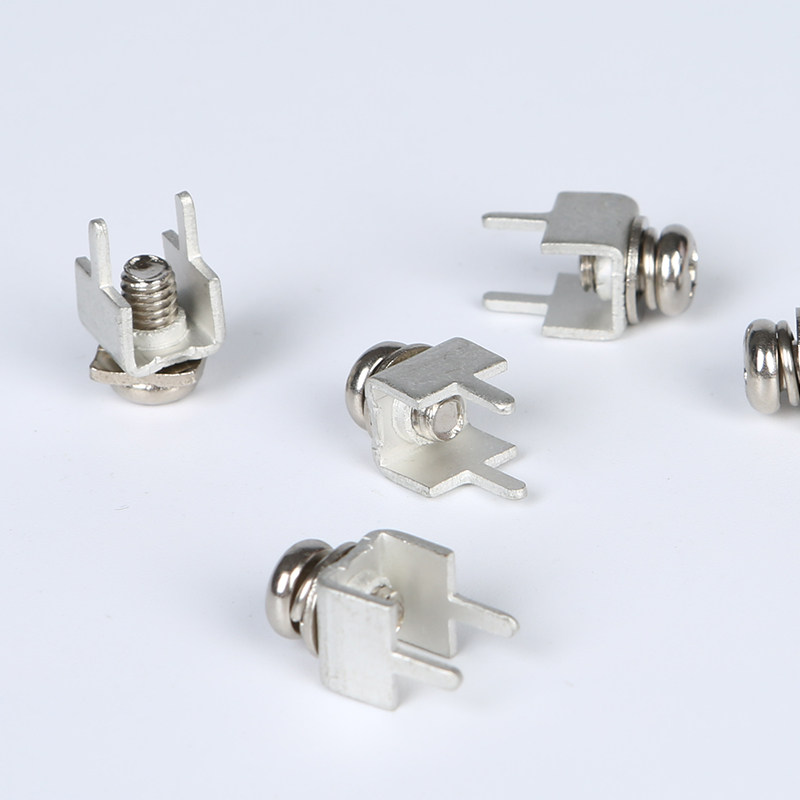 PCB焊接端子 PCB-14攻牙固定座线路板输出接线柱五金冲压件焊脚_虎窝淘