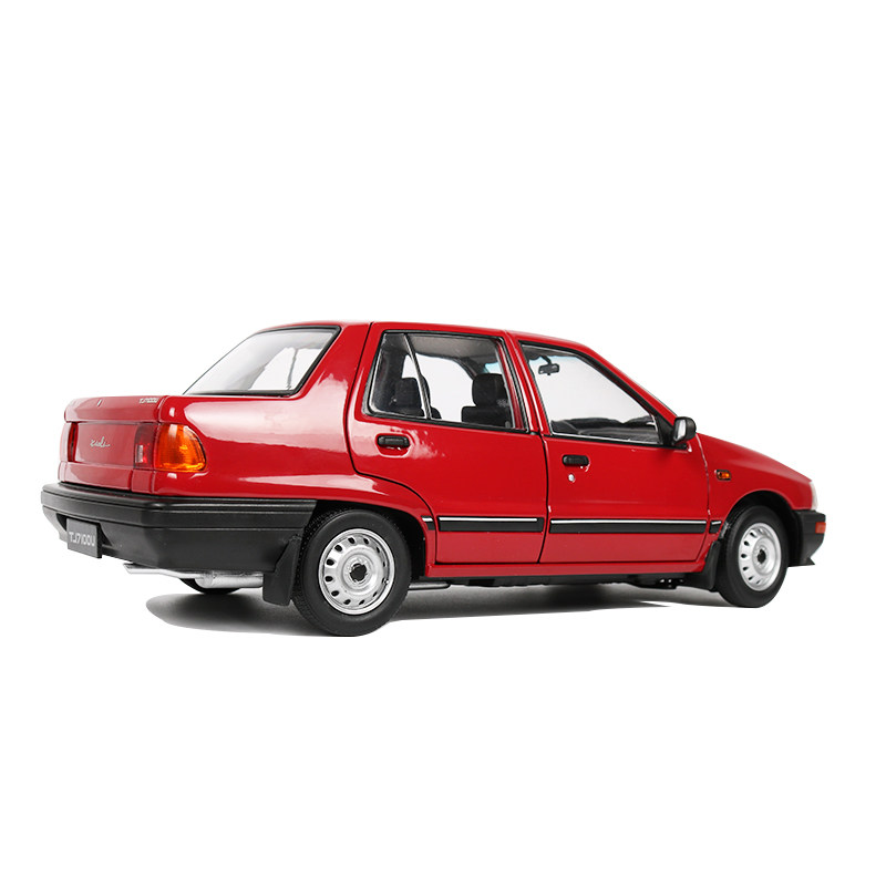 天津一汽原厂1 18车模天津夏利TJ7100两厢三厢仿真合金汽车模型_虎窝淘