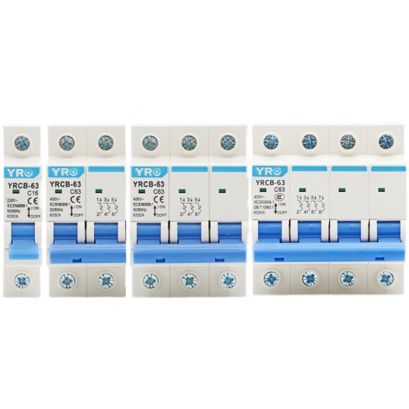 小型断路器YRCB-63AC 1P空开63A 2P断路器交流空气开关大功率_虎窝淘