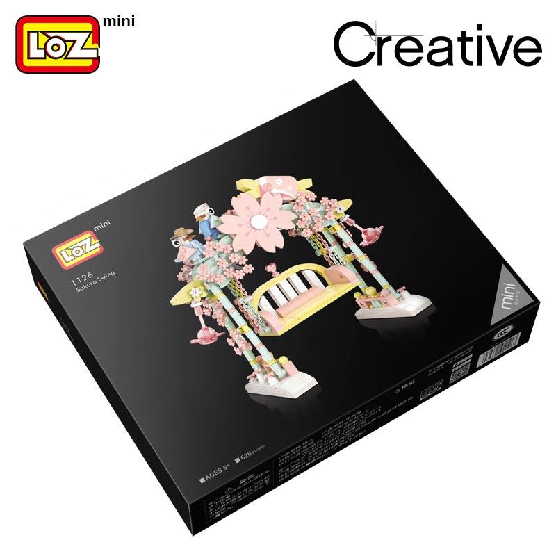 loz小颗粒积木迷你微钻益智玩具浪漫花海秋千626pcs_虎窝淘