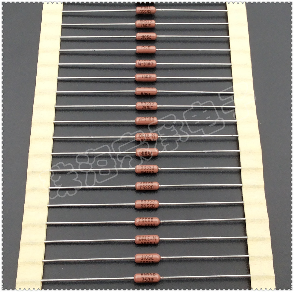 进口美国 7.5K 0.25W DALE RN55D 7501F 1/4W 7K5金属膜电阻器_虎窝淘