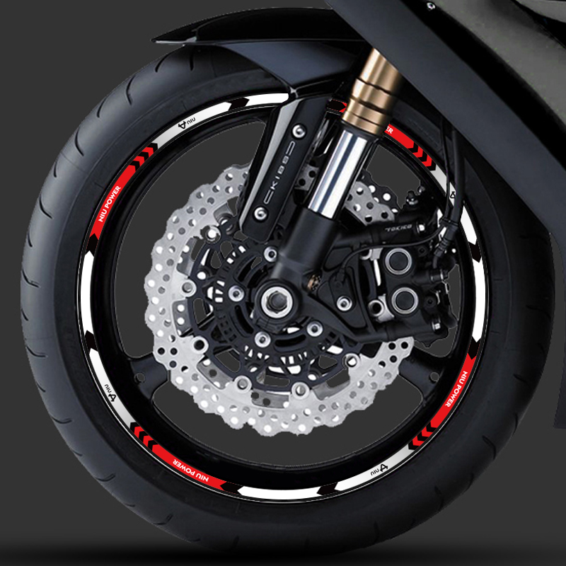 适用小牛电动车MQI2轮毂贴反光防水防晒UQI U+ F0 12寸轮圈贴纸_虎窝淘