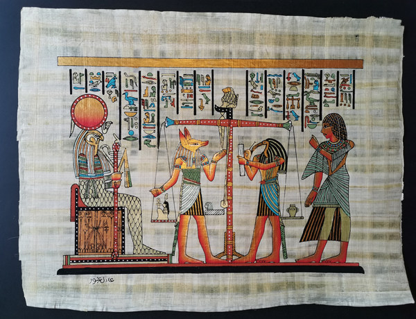 埃及进口莎草纸画中号精品横版_虎窝淘