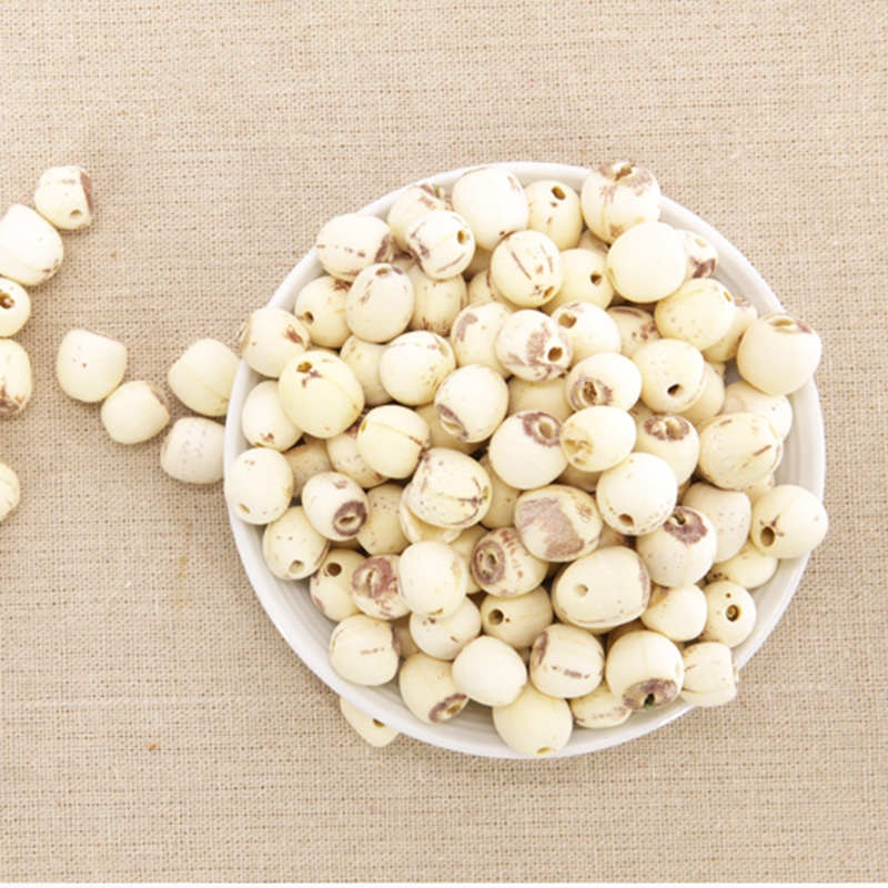 包邮艾谷有机白莲子200g无芯去芯磨皮干货百合干银耳枸杞_虎窝淘