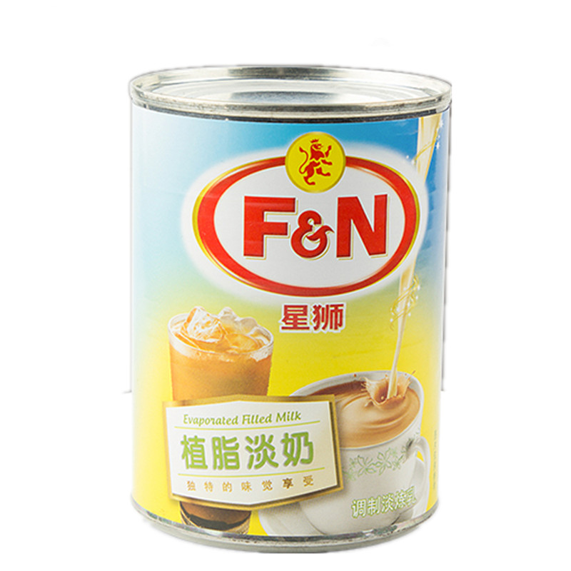 5罐包邮马来西来FN星狮植脂淡奶390g淡炼乳皇茶咖啡奶茶甜品原料_虎窝淘