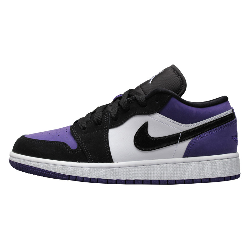 牛哄哄 Air Jordan 1 Low AJ1黑紫脚趾低帮 553558-125_虎窝淘