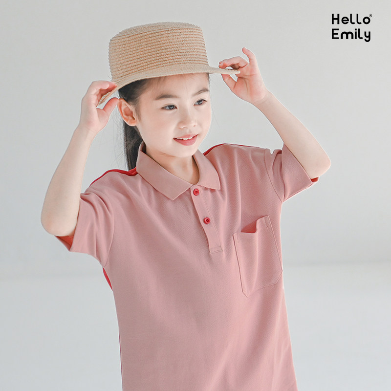原创自制女童装夏季儿童POLO裙接拼色气质中童连衣裙新款夏605_虎窝淘