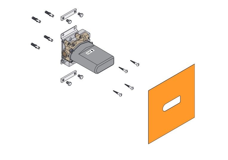 德国当代Dornbracht淋浴花洒暗装恒温阀芯控制阀预埋件3569197090_虎窝淘