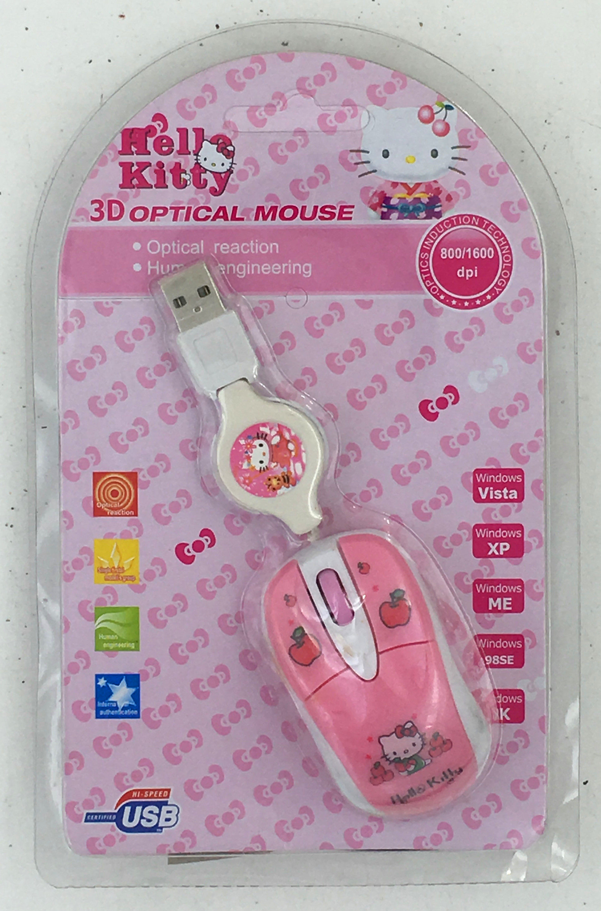 精美鼠标女生可爱创意卡通迷你USB台式电脑通用鼠标叮当猫KITTY_虎窝淘