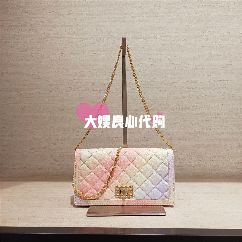 CHARLES＆KEITH单肩小方包小CK6-70840448菱格链条斜挎腋下女包_虎窝淘