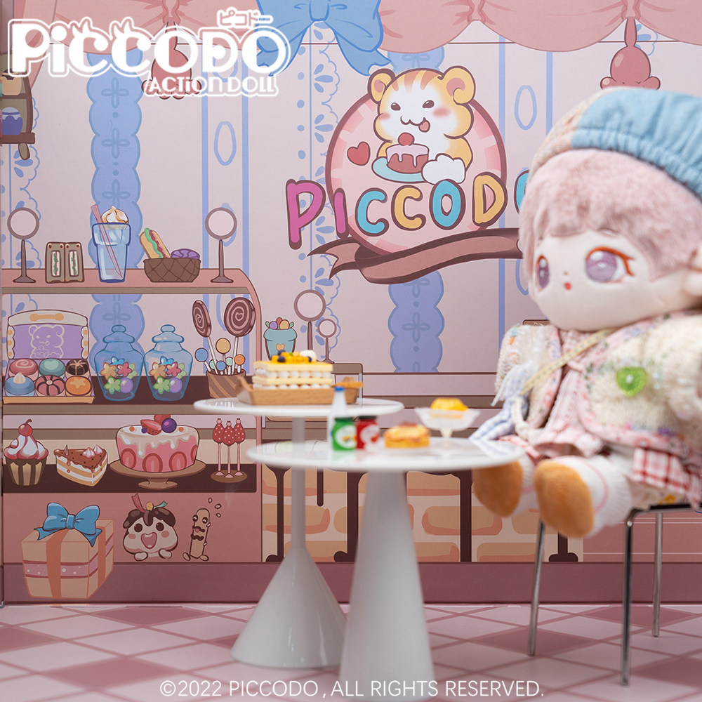 Piccodo现货娃娃背景板可动人偶12分bjd 20cm棉花娃娃场景娃屋_虎窝淘