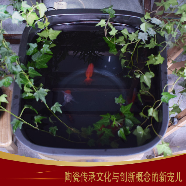 Jingdezhen ceramic fish tank lotus tank water lily tank large water ...