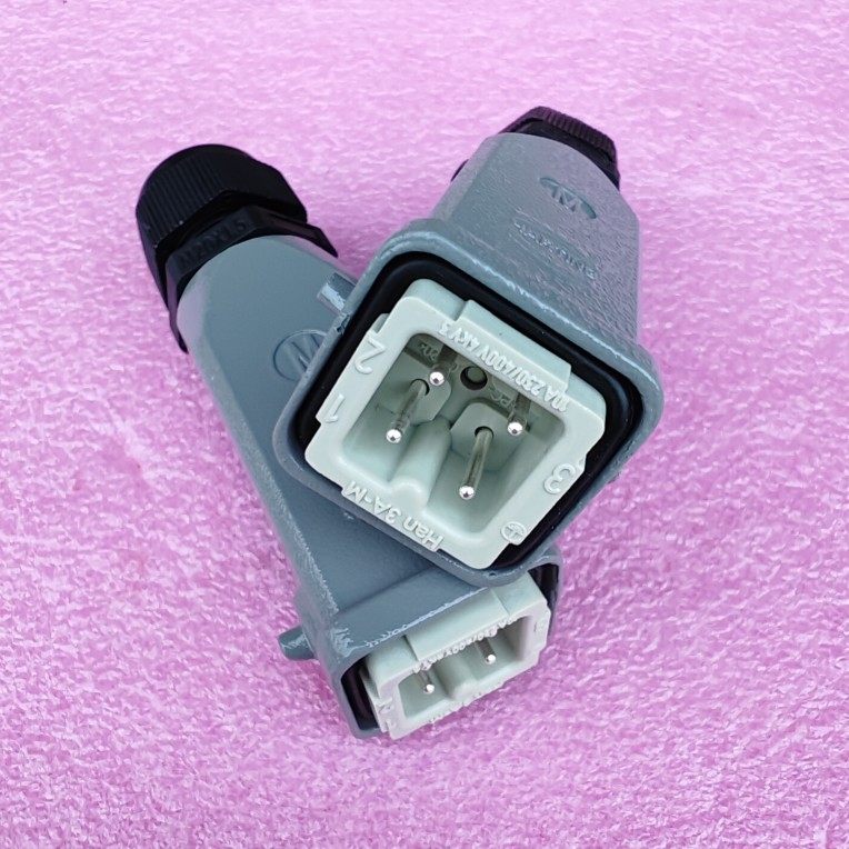 HARTING连接器09200032611公芯HAN-3A-M公芯3+1针浩亭10A四针现货_虎窝淘