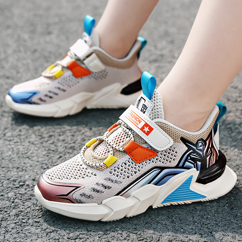 ABC SHIELD男童鞋子夏季缕空单网鞋网面透气儿童运动鞋学生跑步鞋_虎窝淘