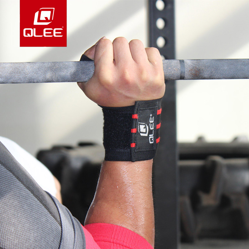 qlee举重护腕绷带绑带男女运动健身健美防扭伤夏季力量举卧推训练_虎窝淘