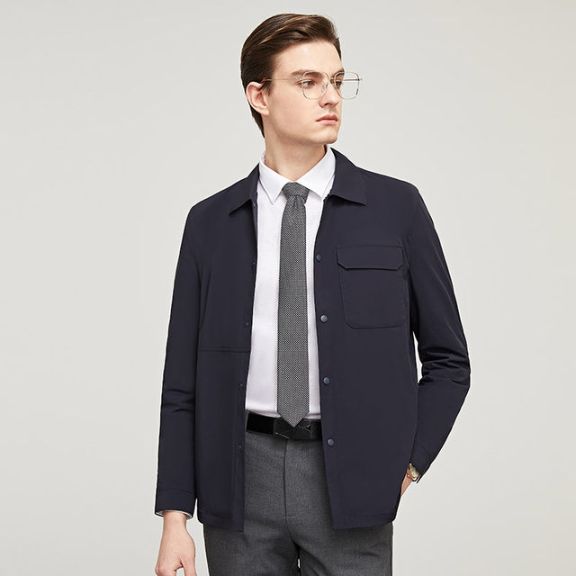 Yager men's single jacket autumn new official business casual lapel ...