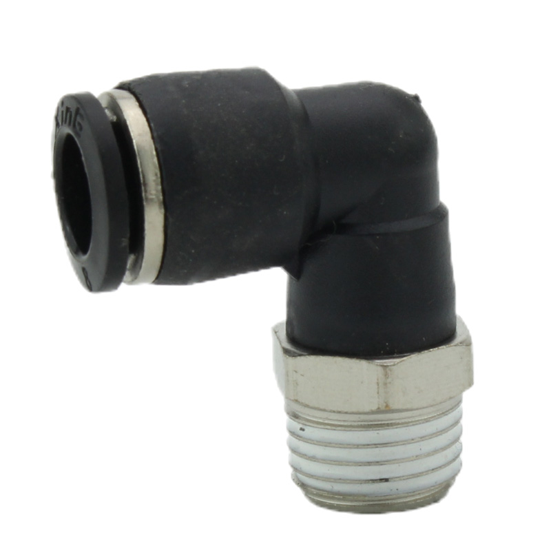 黑色铜镀镍外螺纹弯头PL4-M5/6-01/8-02/10-03/12-04气管快速接头_虎窝淘