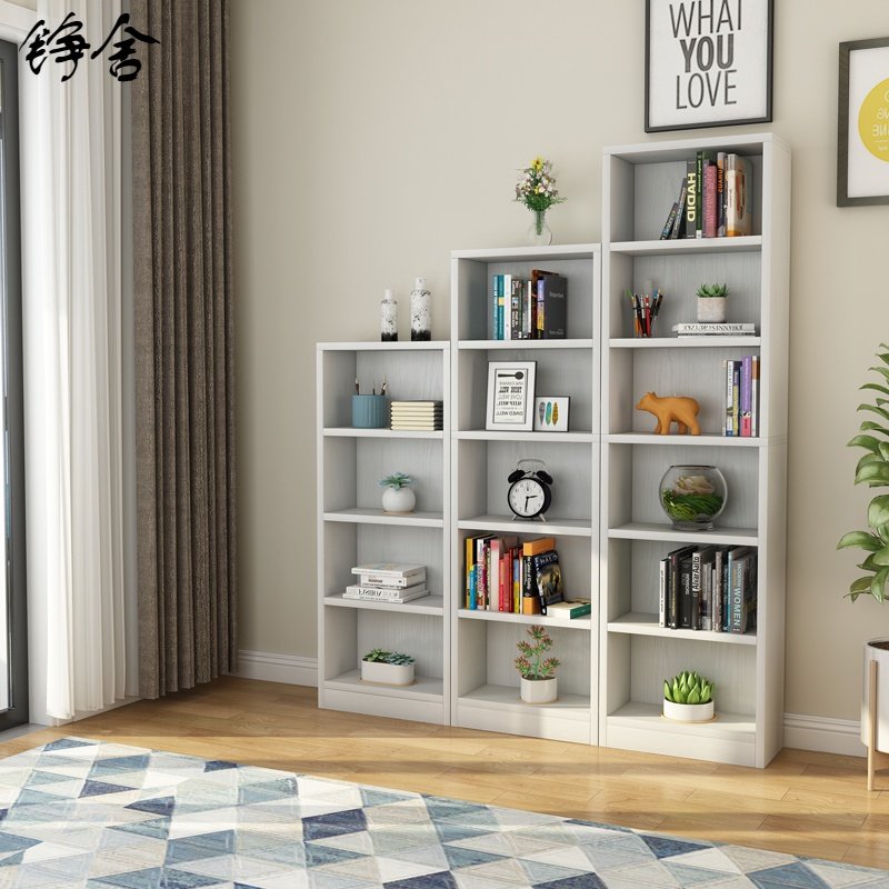 简易实木生态板书柜书架简约现代小书架收纳柜儿童书架定做定制_虎窝淘