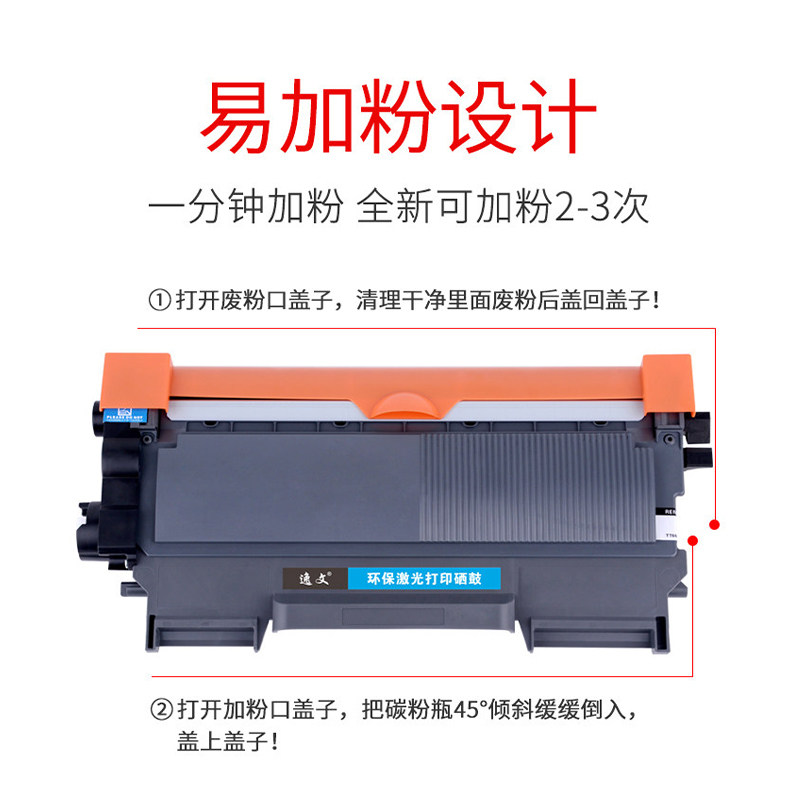 逸文适用兄弟（brother）DCP-7080 7080D 7180DB激光打印机一体机硒鼓碳粉TN-2325粉盒墨盒DR-2350晒鼓鼓架_虎窝淘