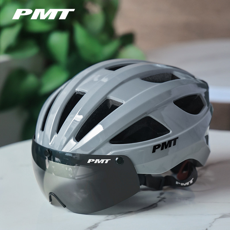 PMT变色风镜骑行头盔男女公路车山地车自行车安全帽单车装备_虎窝淘