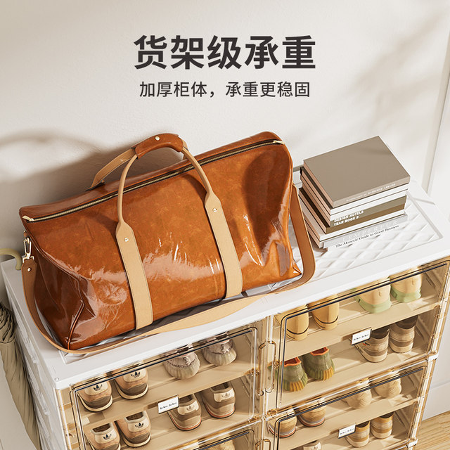 Shoe rack multi-layer household door installation-free simple folding ...