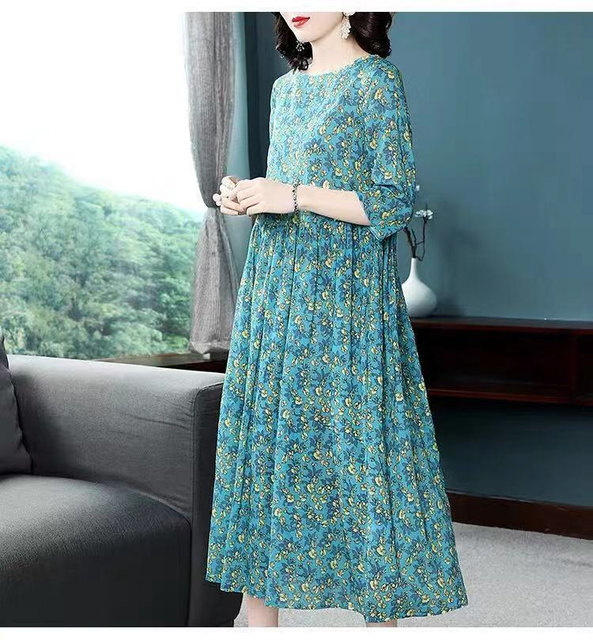 Temperament Summer New Flower Large Women's Mrs. Woman Mrs. Mrs. Gui ...