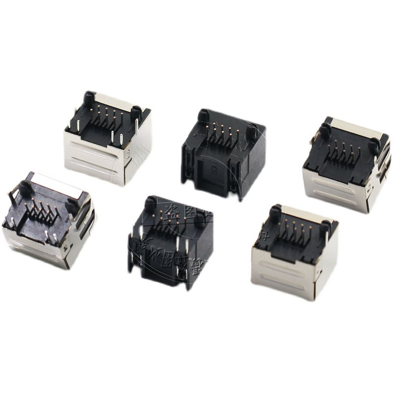 RJ45插座5603网络接口90度 RJ56带灯/不带灯有/无弹片水晶头座_虎窝淘