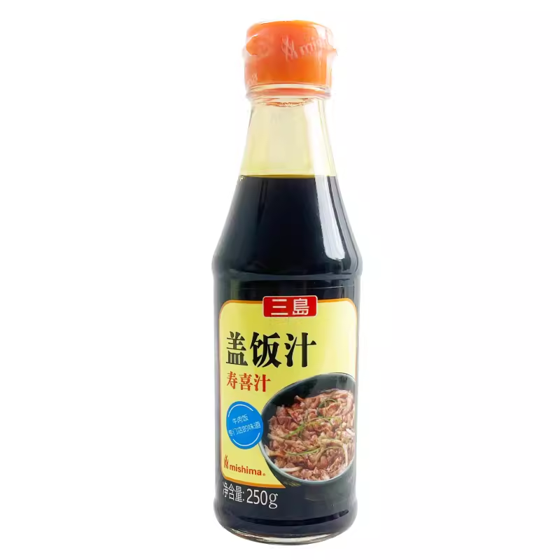 三岛0脂肪照烧汁235g烧烤鸡腿饭鳗鱼汁盖饭汁黑椒汁日式照烧酱汁_虎窝淘