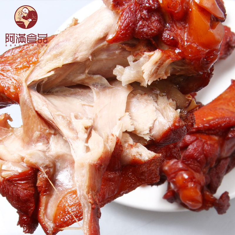 阿满食品秘卤鸭翅根琵琶腿鸭货小吃休闲零食吉林特产63g*4包_虎窝淘